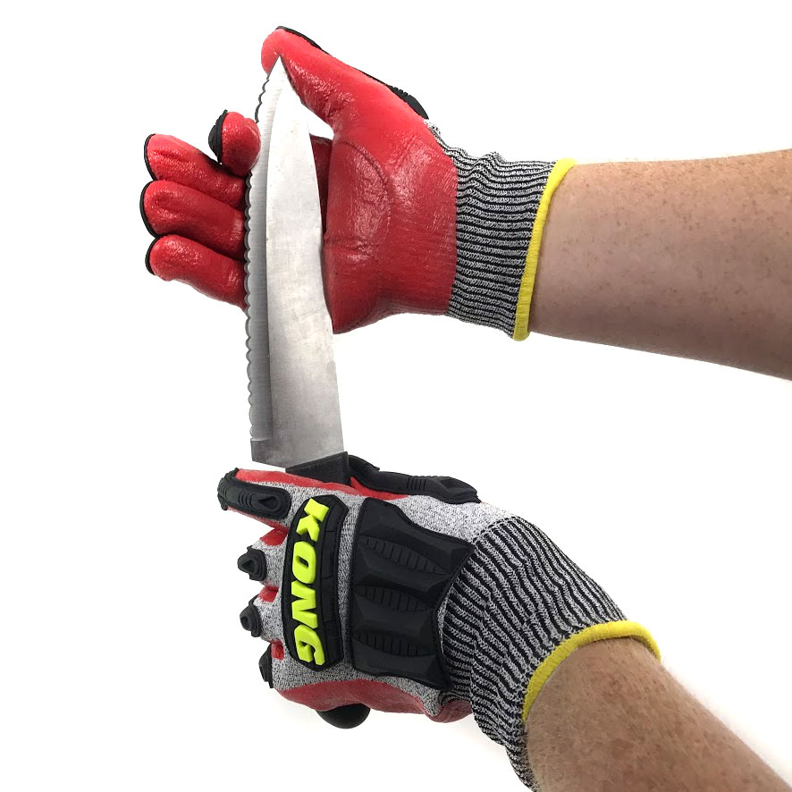 Ironclad KONG Cut and Impact Resistant Gloves With Nitrile Grip Palm ...